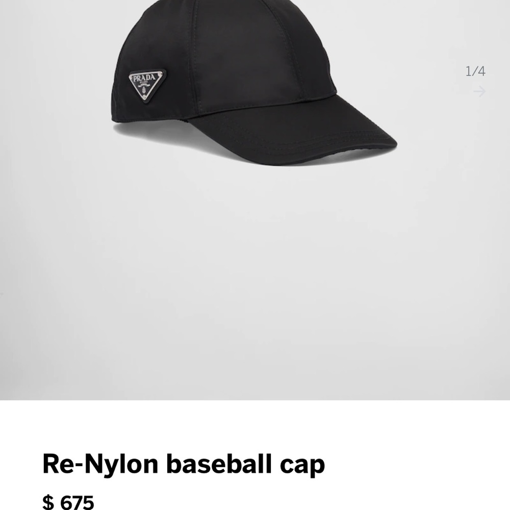 100% Authentic Prada Re-Nylon Baseball Cap | Unisex - Gem